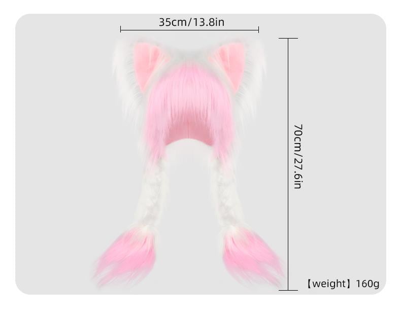 Soft Furry Animal Ear Hat - Rotarypane
