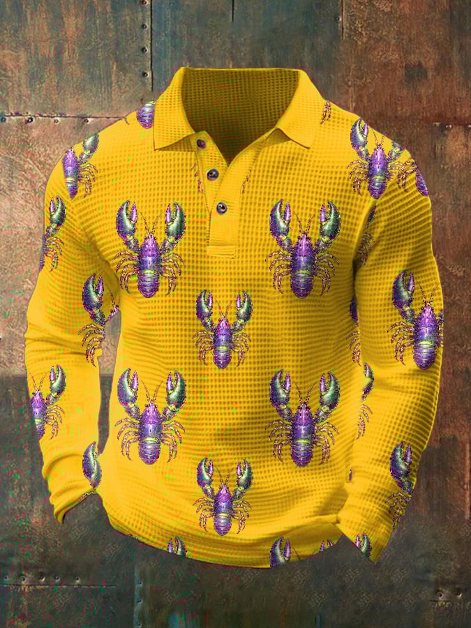 Men's Carnival Gradient Contrast Carnival Waffle Polo