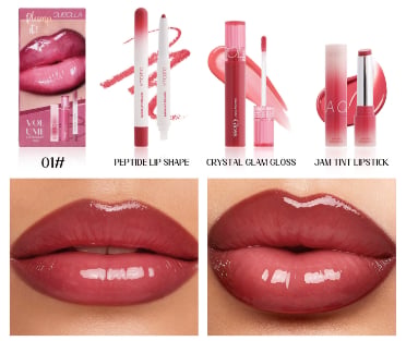 LIP VOLUME HACK TRIO (3 Shades, Lip Mate Pencil & Melting Balm & Color ...