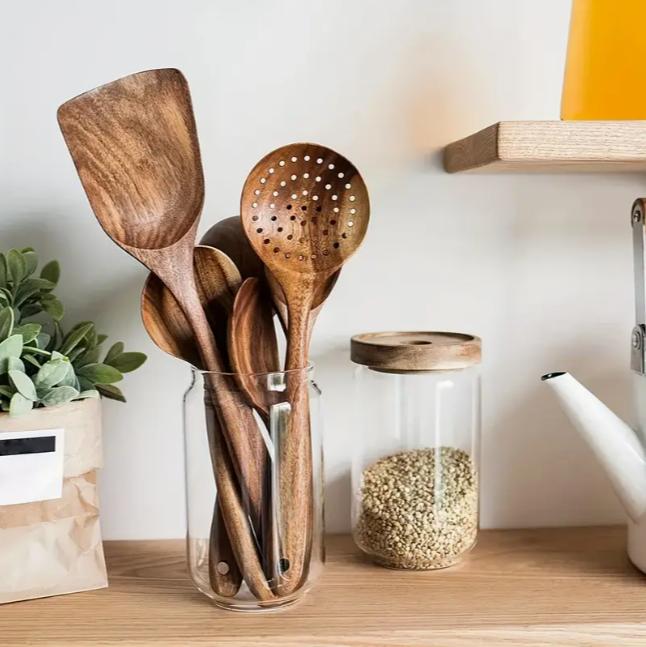 5Pieces Premium Wood Kitchenware Set - Rotarypane